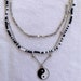 Yin Yang Silver and Beaded 3 Chain Layered Necklace | Yin Yang Jewelry ...