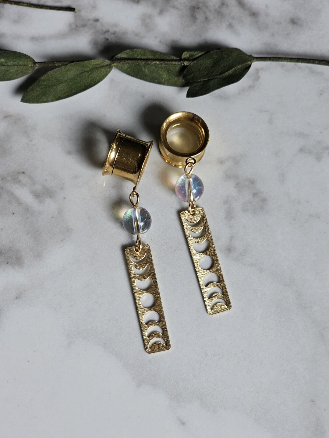 Moon Phase Dangle Gauges Saddles - Etsy