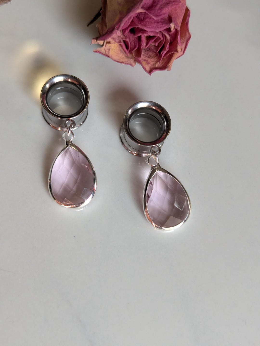 Pink Dangle Gauges Dangle Plugs - Etsy