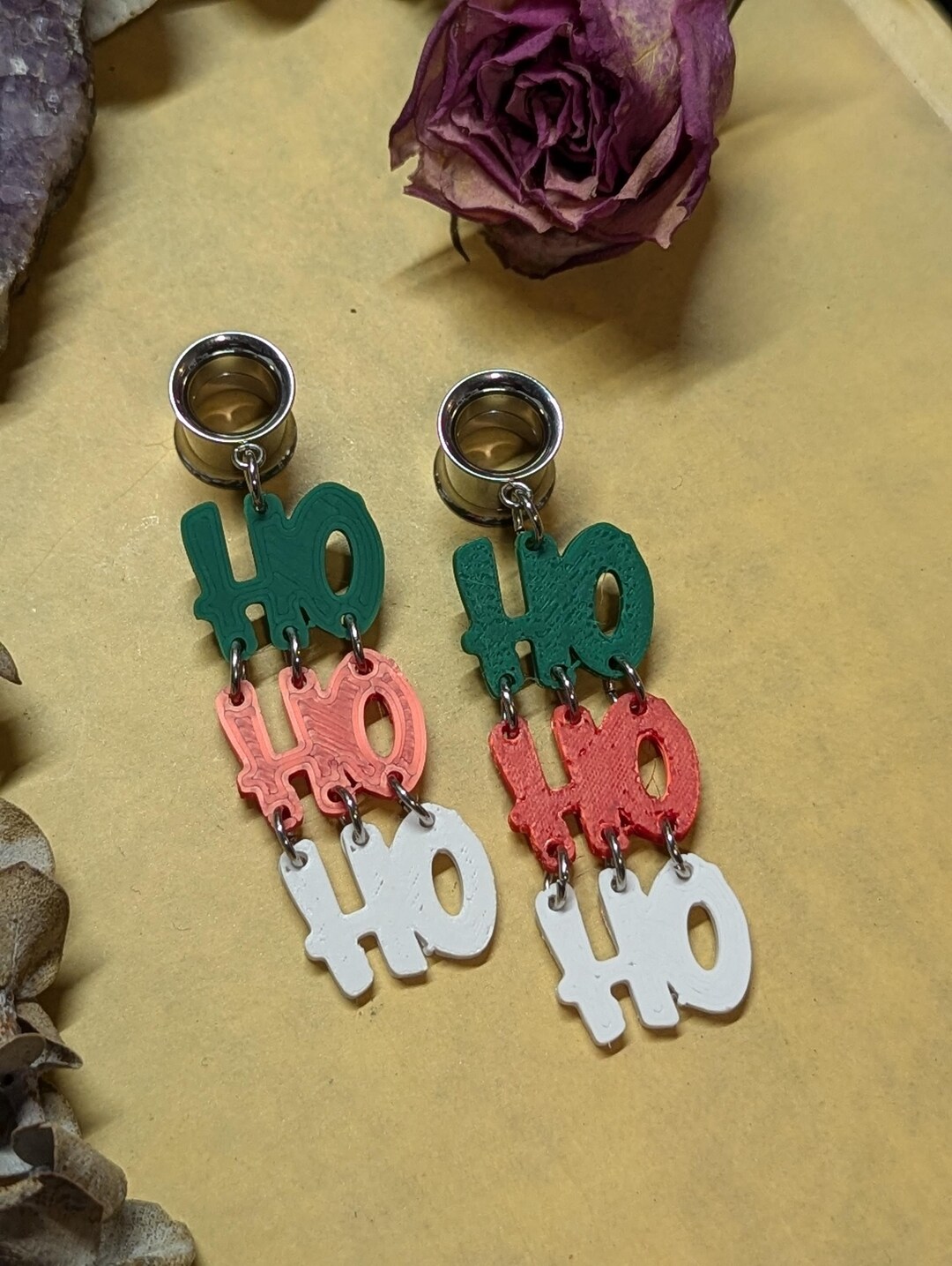 Christmas Dangle Plugs Dangle Gauges - Etsy