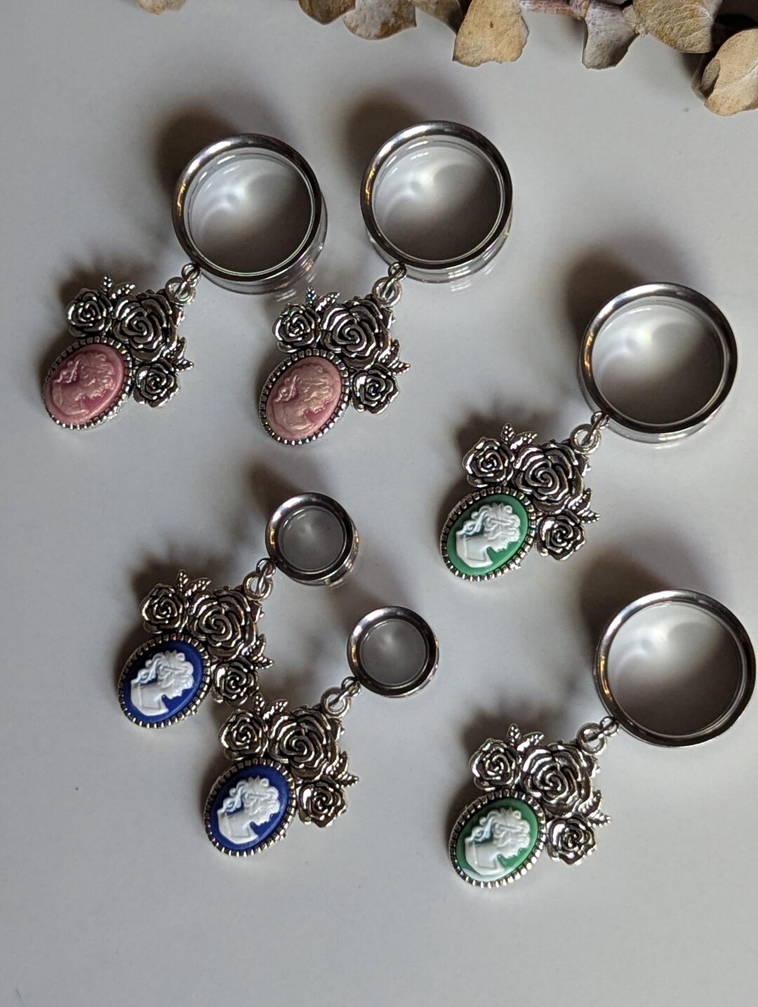 Cameo Dangle Gauges Dangle Plugs - Etsy