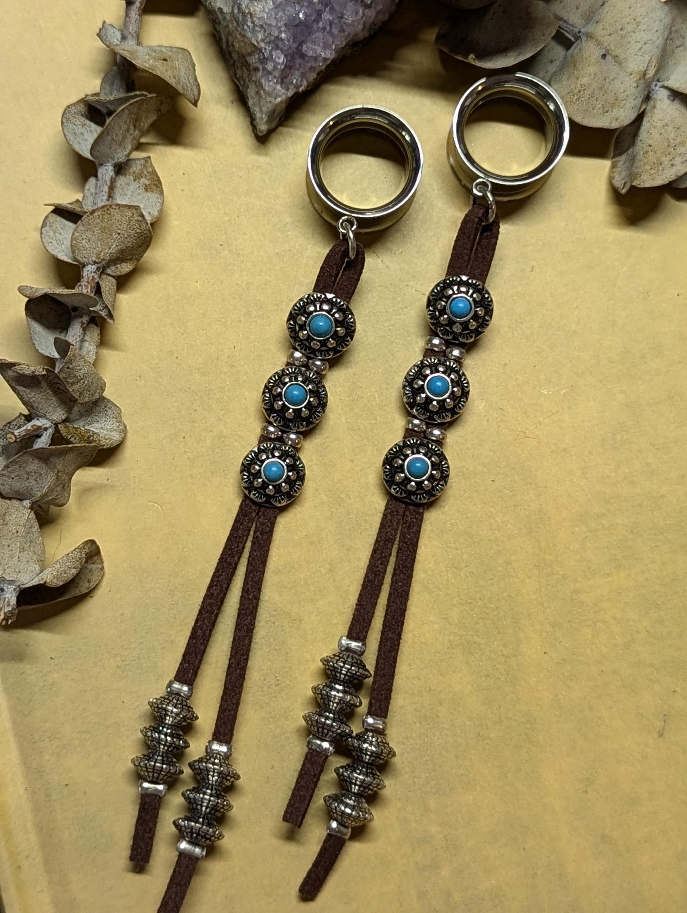 Western Tassel Dangle Plugs Dangle Gauges - Etsy