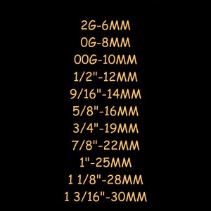 Elemental Dangle Gauges Dangle Plugs - Etsy