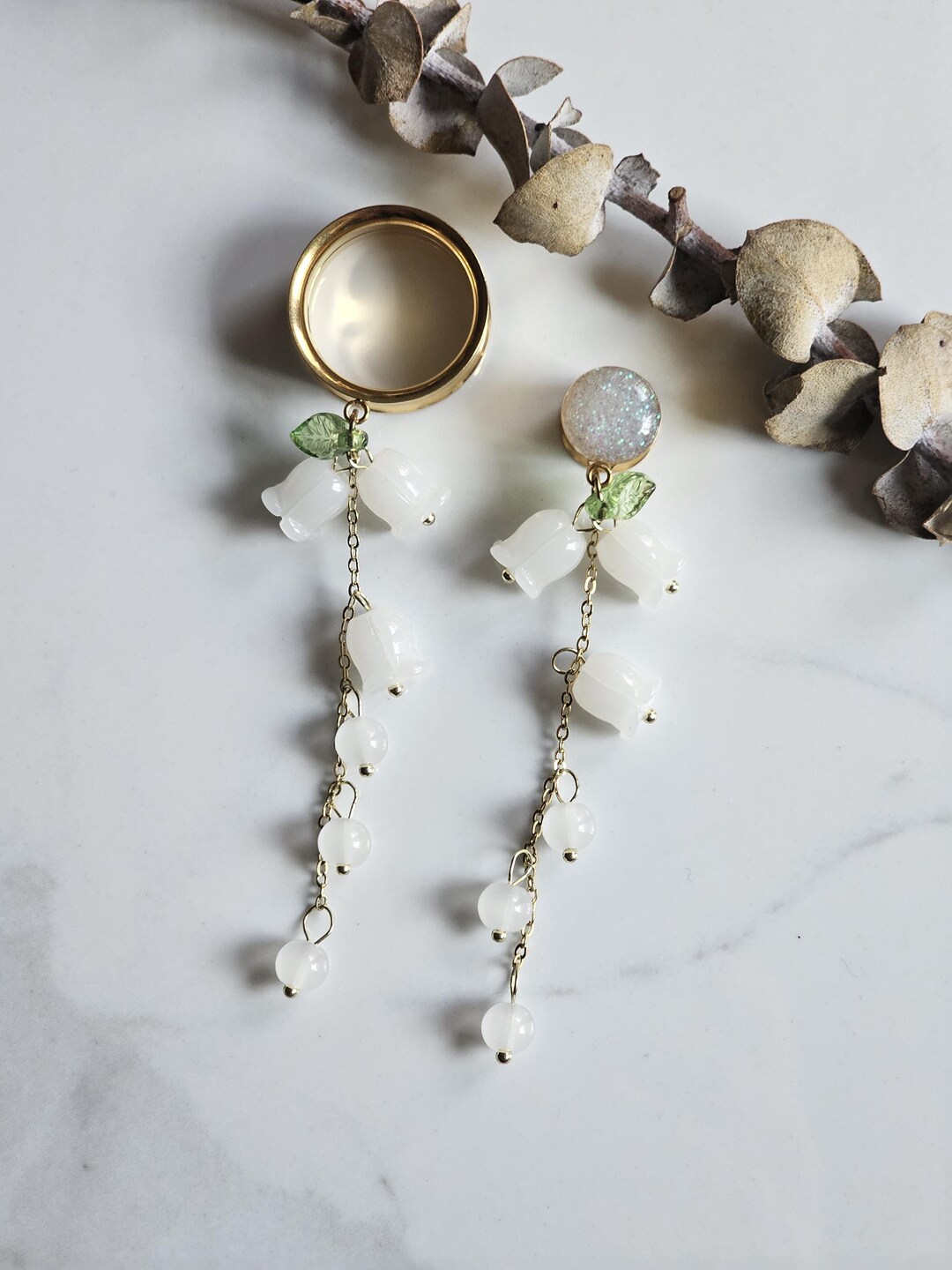 Bellflower Dangle Gauges Dangle Plugs - Etsy