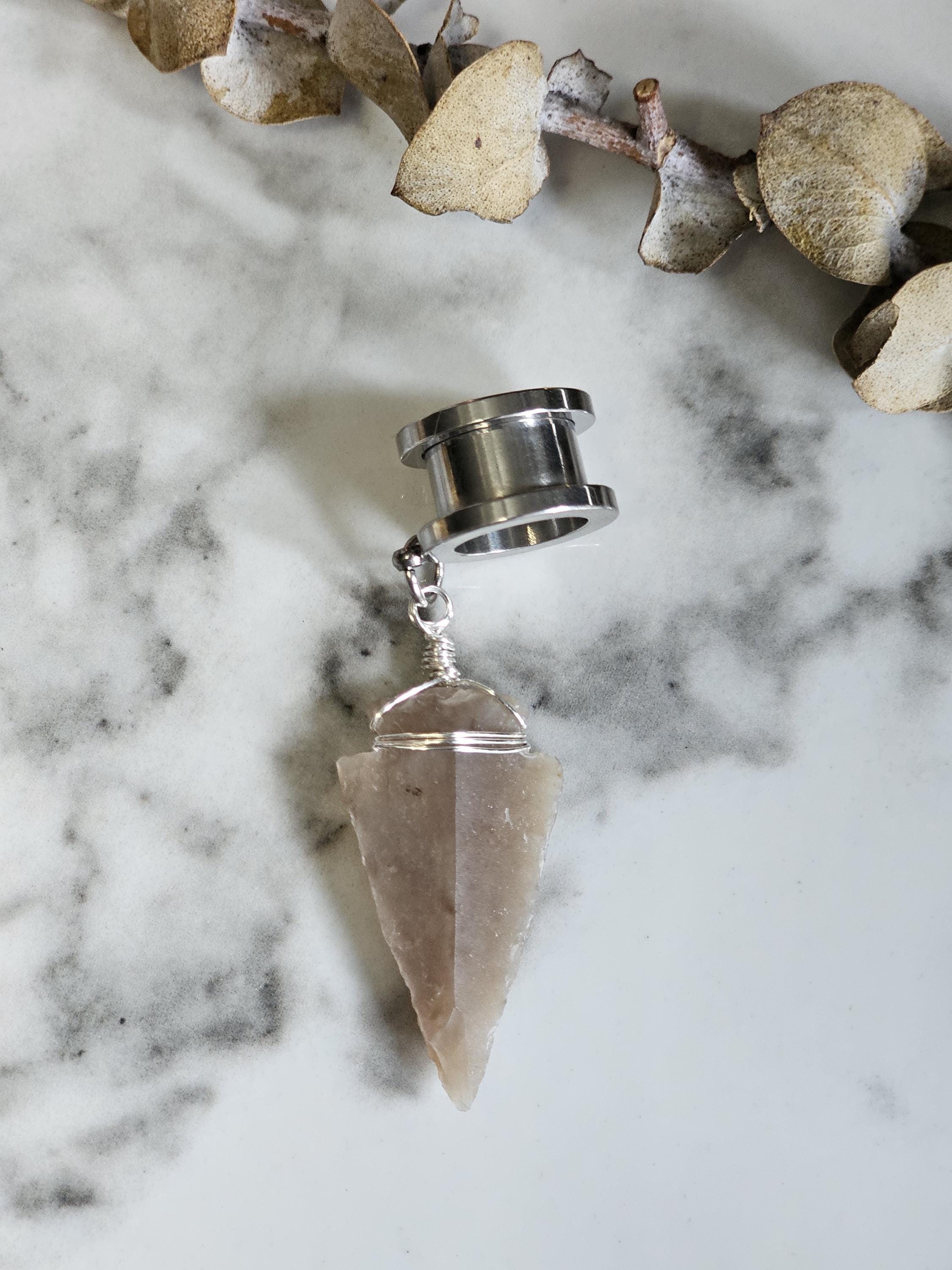 Single Arrowhead Dangle Plugs Dangle Gauges. - Etsy