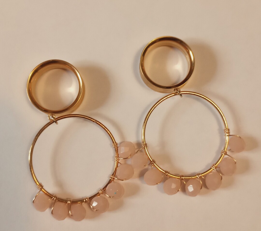 Elegant Crystal Dangle Plugs Gauges - Etsy