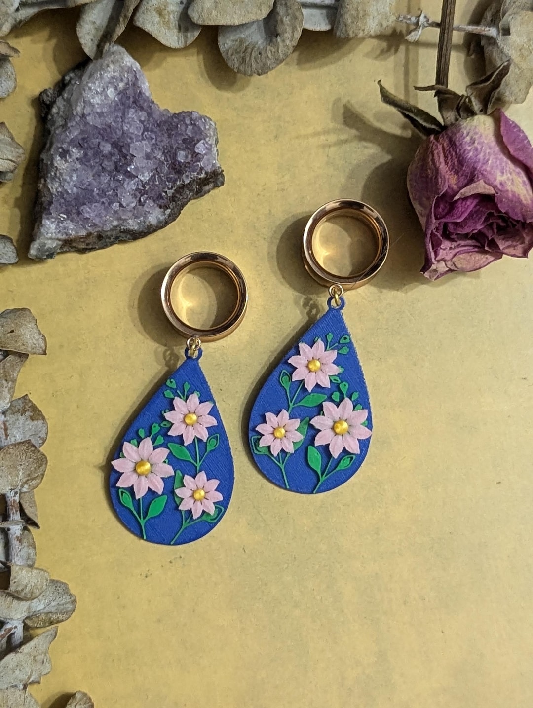 Blossom Dangle Gauges Dangle Plugs - Etsy