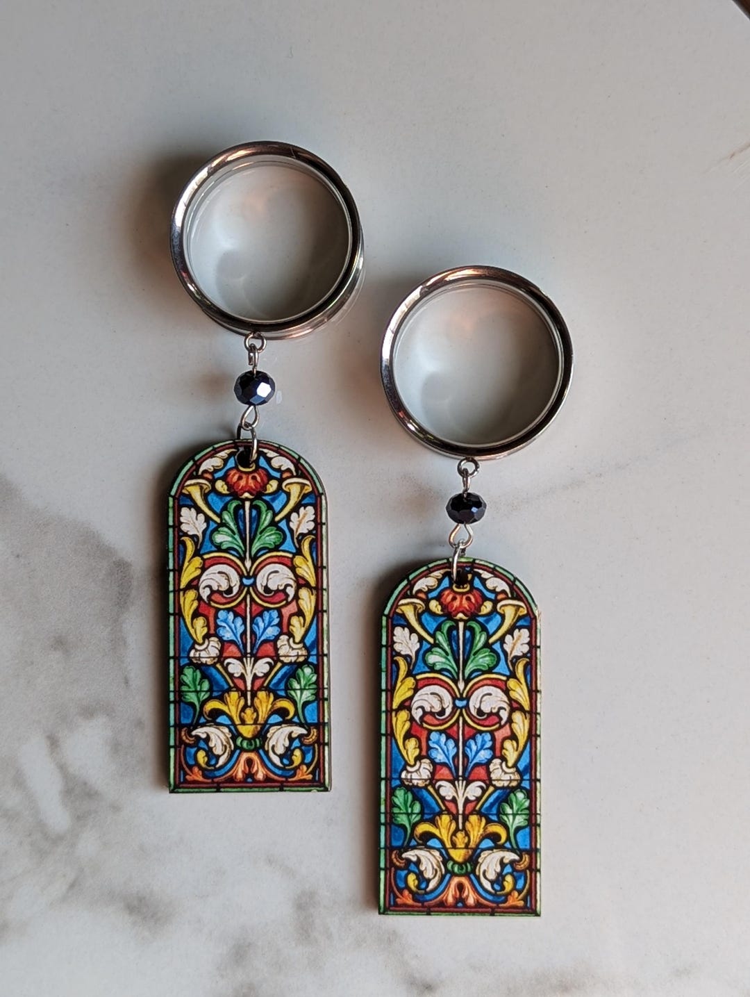 Cathedral Dangle Gauges Dangle Plugs - Etsy