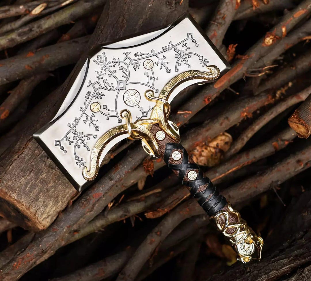 God of War Ragnarok Mjolnir Thor's Hammer Souvenir Hammer Cosplay ...