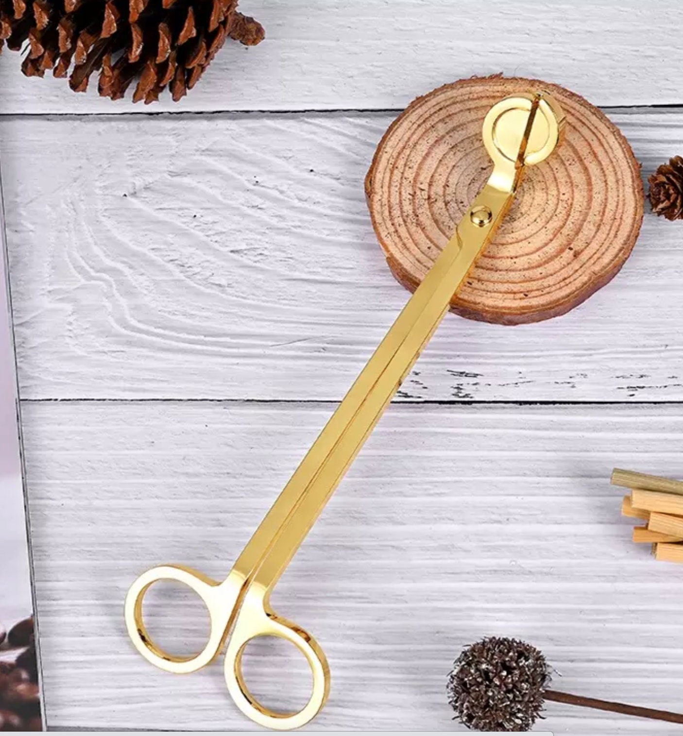 Gold Candle Care Kit Set 4 Piece Set Wick Trimmer Candle Tools ...