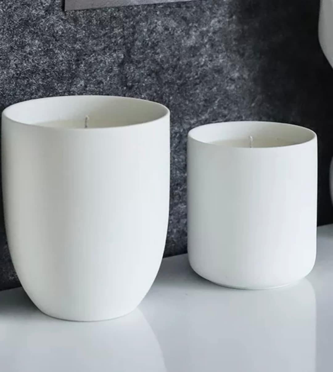 Empty Matte White Cylinder Ceramic Candle Jar | 7 Oz | 13 Oz. Empty ...