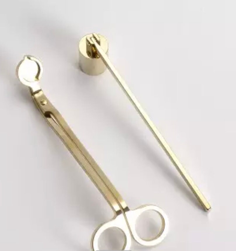 Gold Candle Care Kit Set 4 Piece Set Wick Trimmer Candle Tools ...