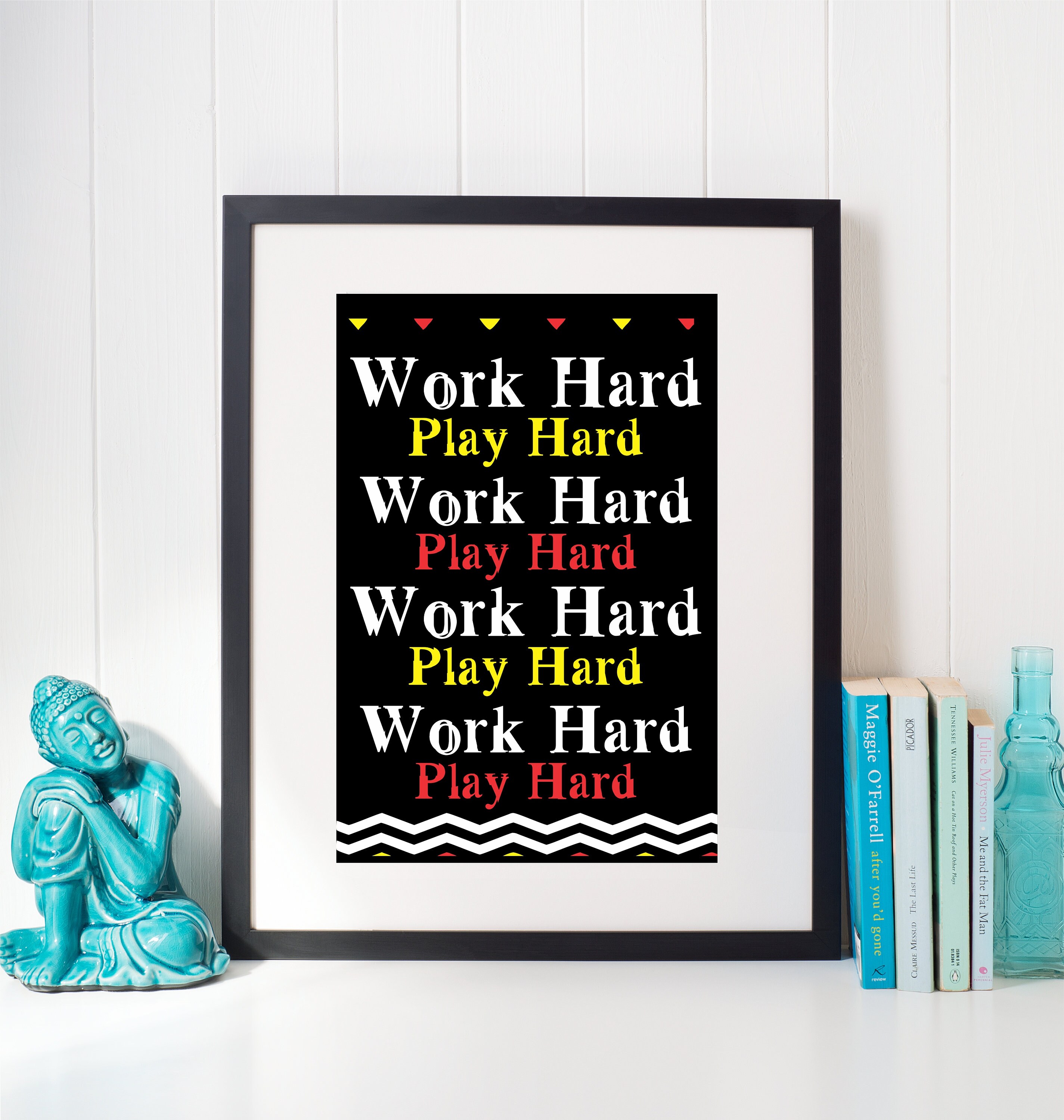 Work Hard Play Hard Printable Wall Art Work Quote Print - Etsy