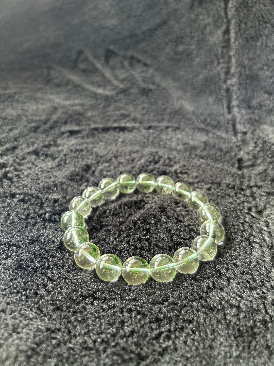 Natural Green Phantom Quartz Bracelet 12mm Elegant Crafted With Love to ...