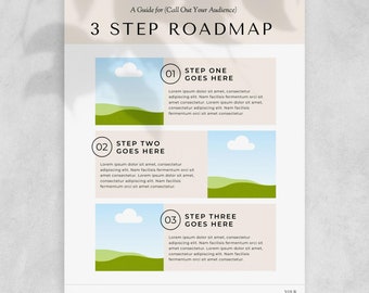 Canva 5 Step Roadmap Template | Canva Template | Fully Editable Flyer ...