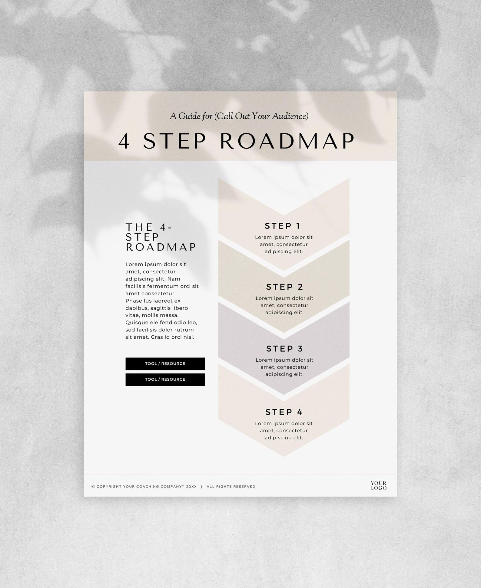 Canva 4 Step Roadmap Template | Canva Template | Fully Editable Flyer ...
