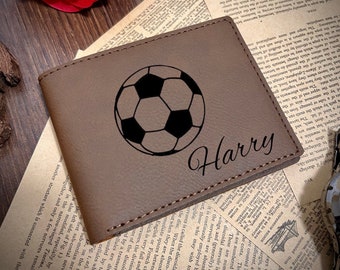 Soccer Team Leather Wallet,genuine Handcrafted Bifold Wallet.fully ...
