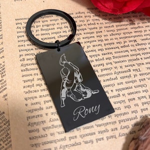 Jiu Jitsu Keychain Stainless Steel - Etsy