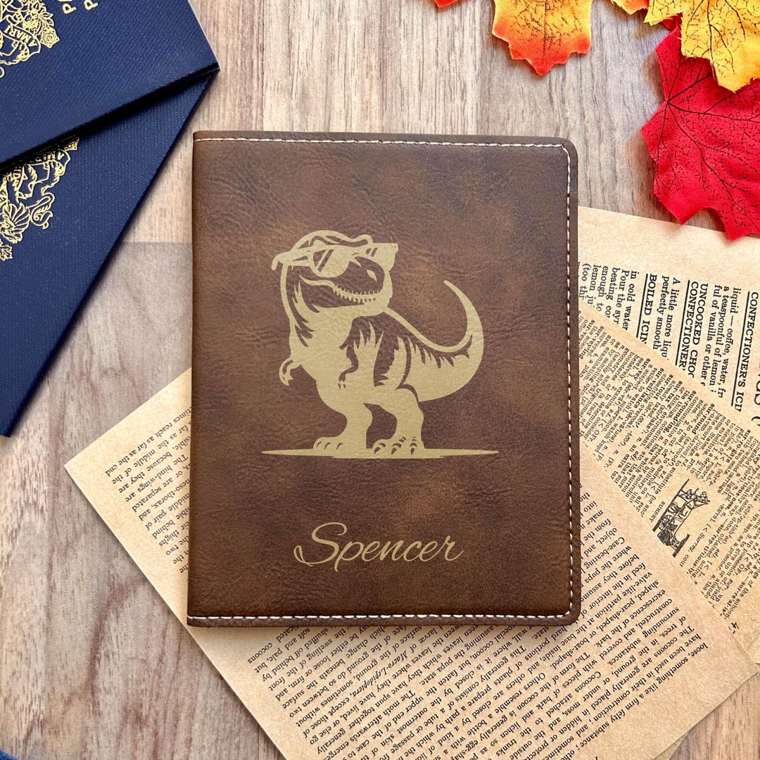 Gold T-rex Passport Cover – Design #28 - Etsy