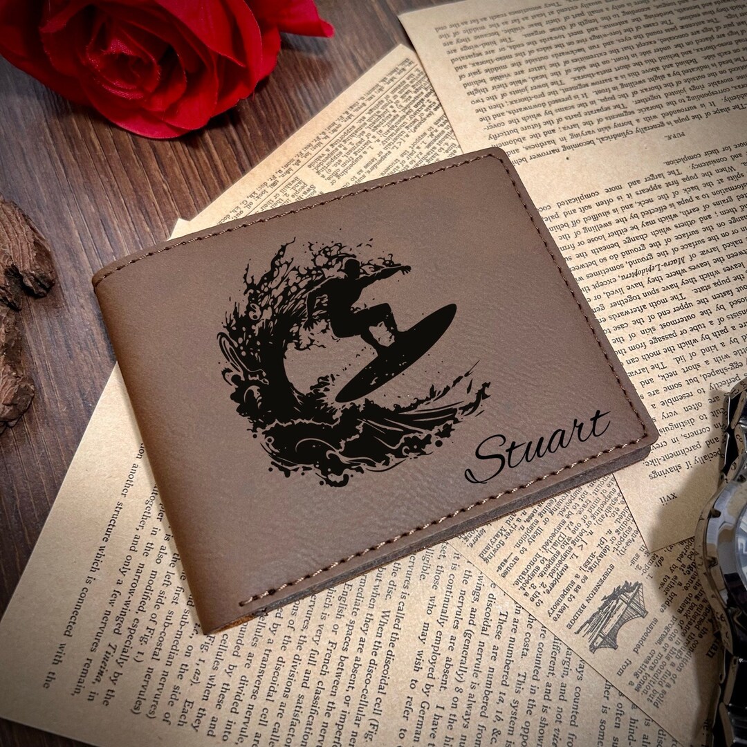 Surf Leather Wallet - Etsy