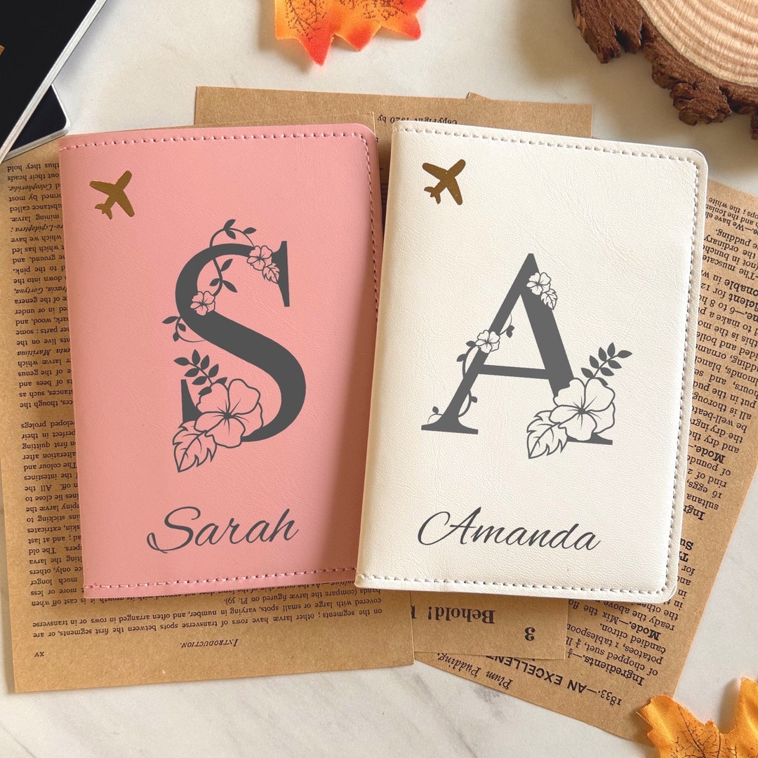 Floral Monogram Passport Cover - Etsy