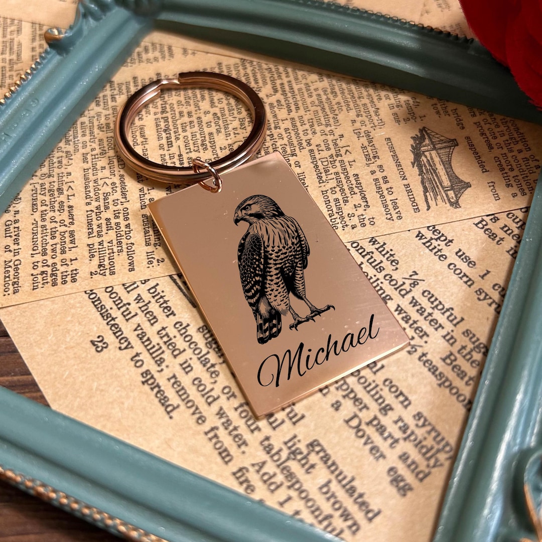 Hawk Keychain Stainless Steel – Design #20 - Etsy