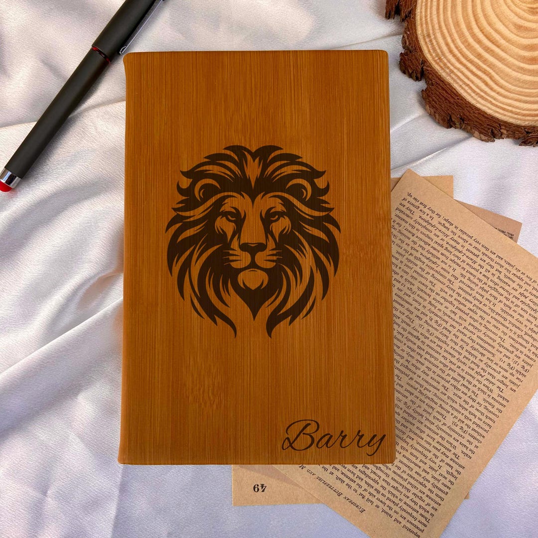 Lion Custom Journal – Hard Cover, Lion Design #1 - Etsy