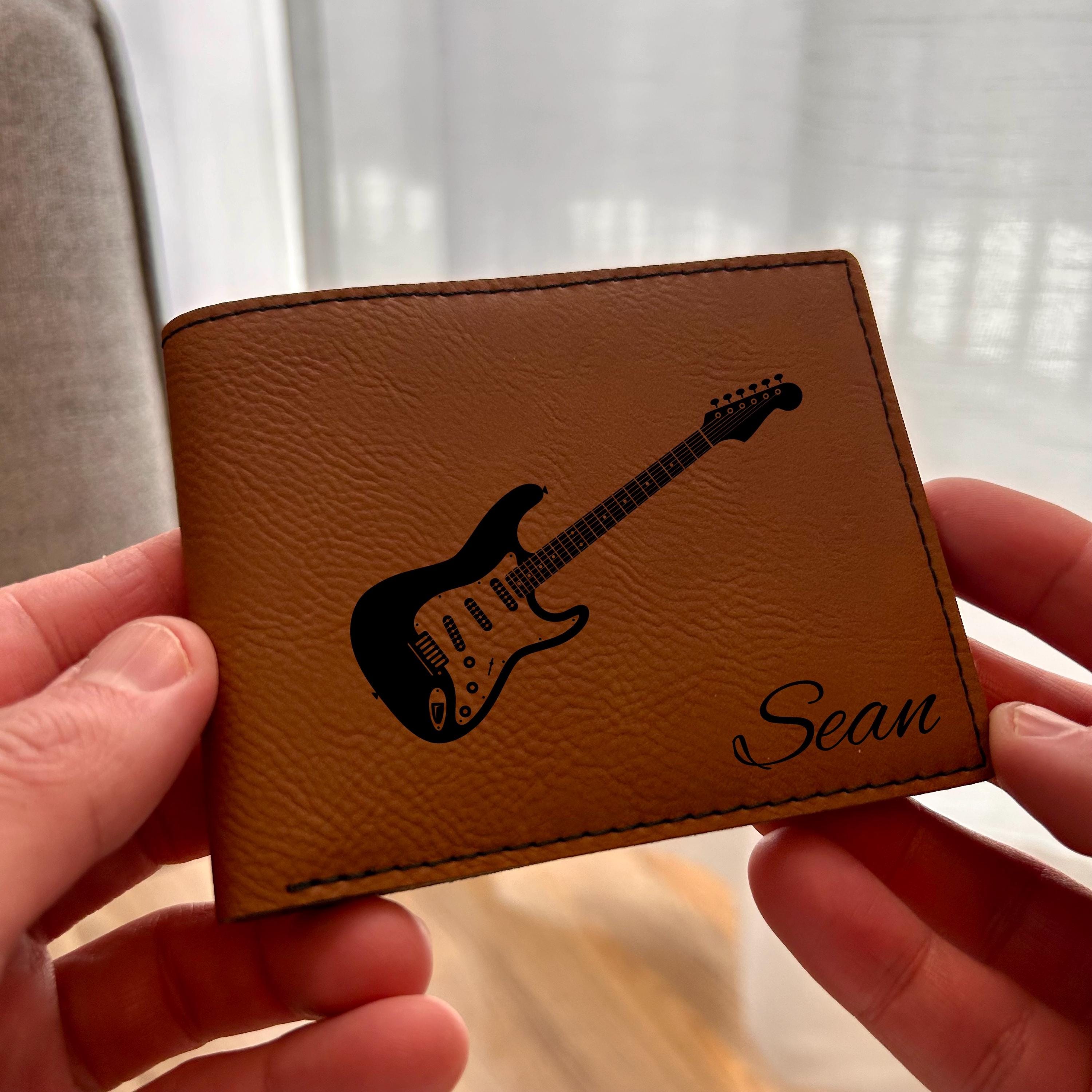 Guitar Leather Wallet - Etsy