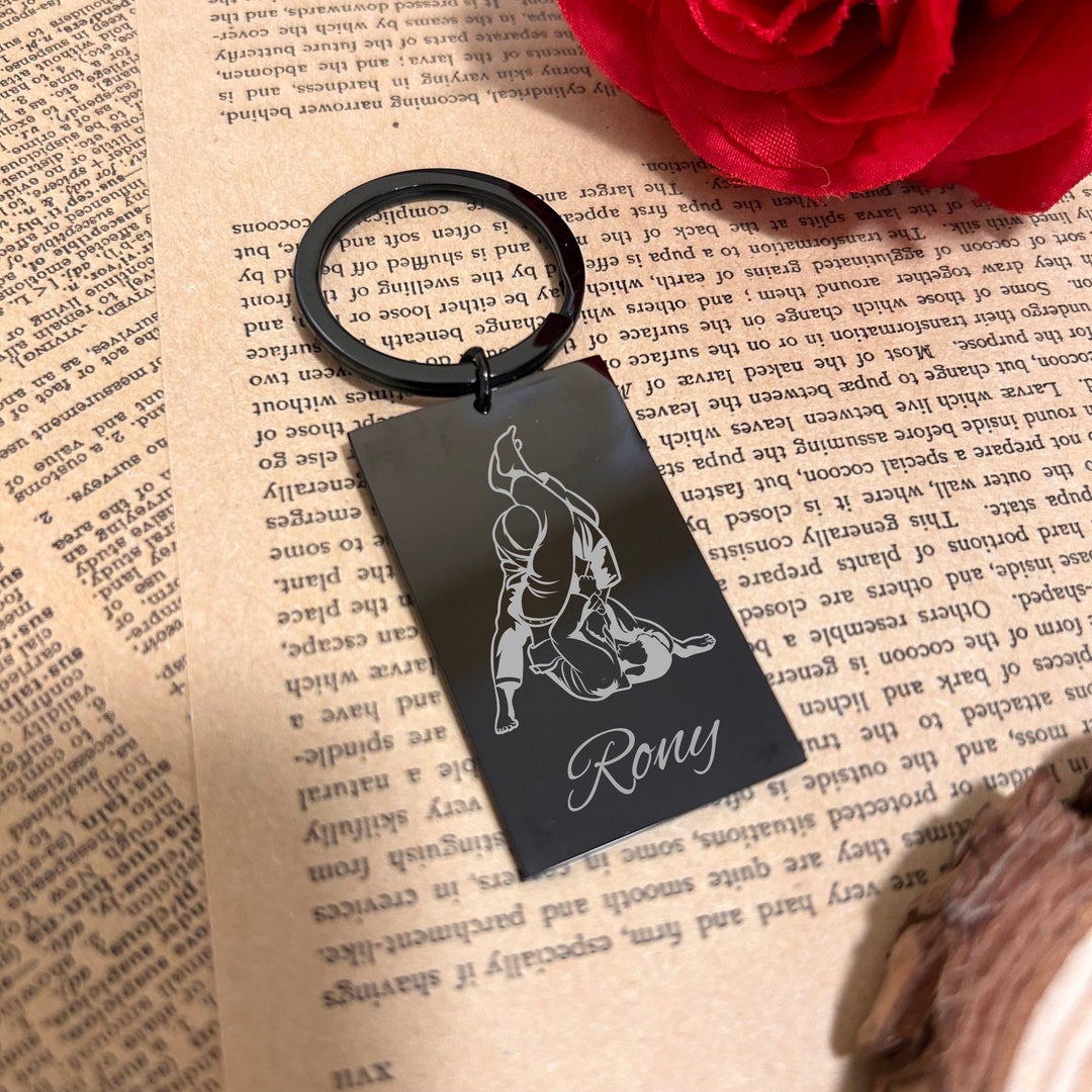 Jiu Jitsu Keychain Stainless Steel - Etsy