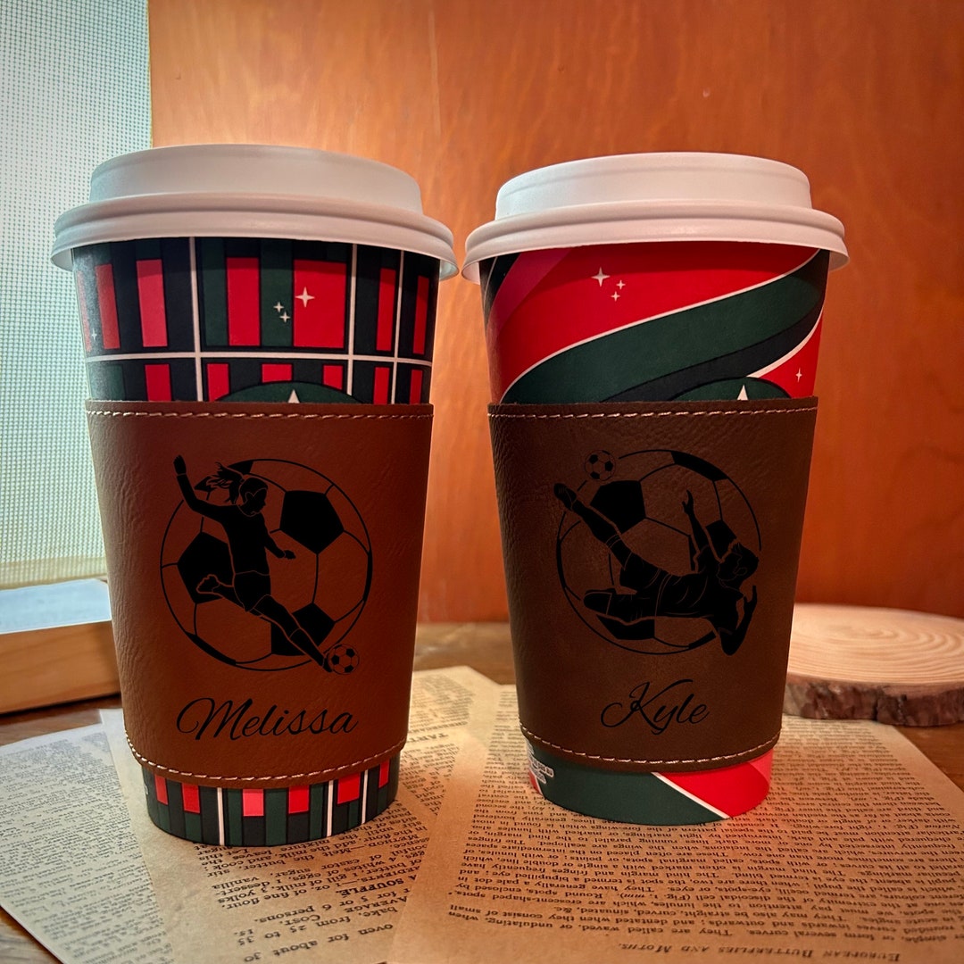 Soccer Cup Sleeve Soccer Engraved Gift Drink Cover Football Cup Cover ...