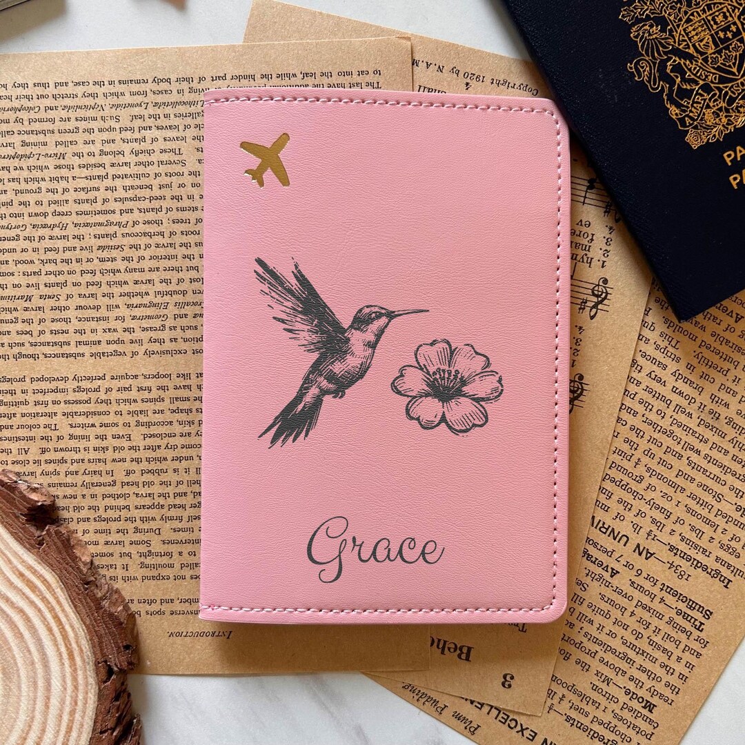 Hummingbird & Flower Passport Cover – Design #72 - Etsy