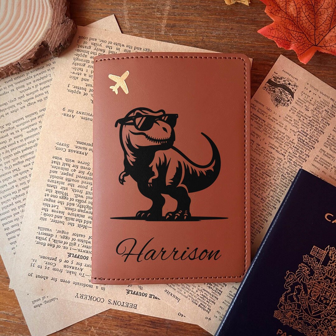 Cute T-rex Passport Cover Design 28 - Etsy