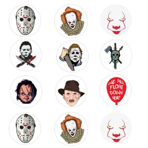 Halloween Horror Villains Edible Image Toppers - Etsy