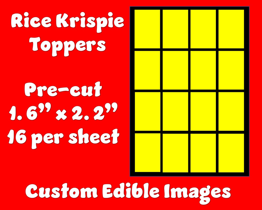 Custom Edible Image Toppers for Rice Krispies. Pre-cut Edible - Etsy