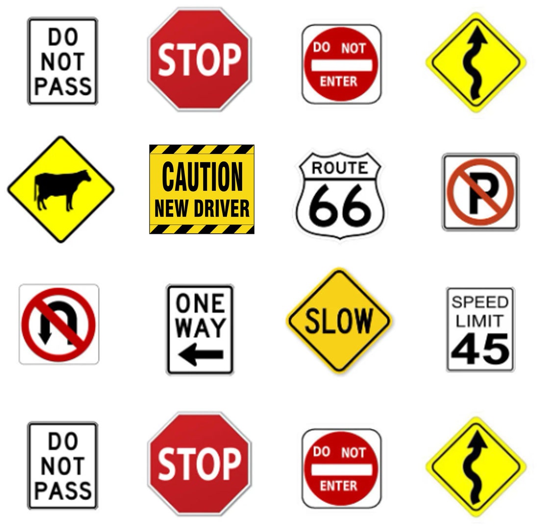 Street Signs Edible Image Toppers - Etsy