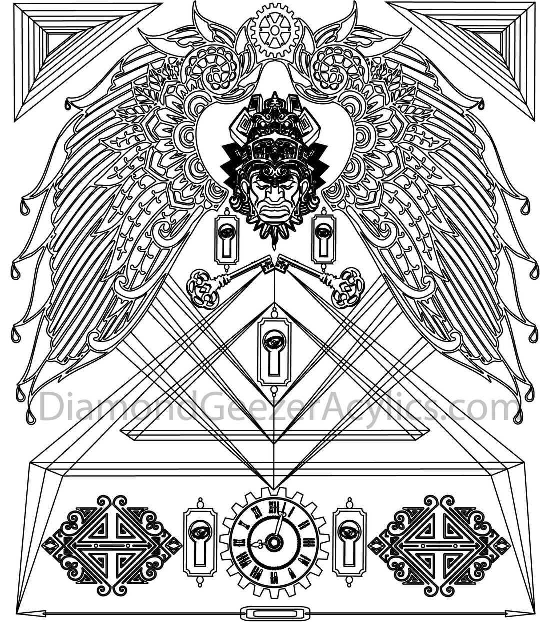 Steampunk "winged" Fantasy, Wings, Mask, Laser, CNC Engraving, Image ...