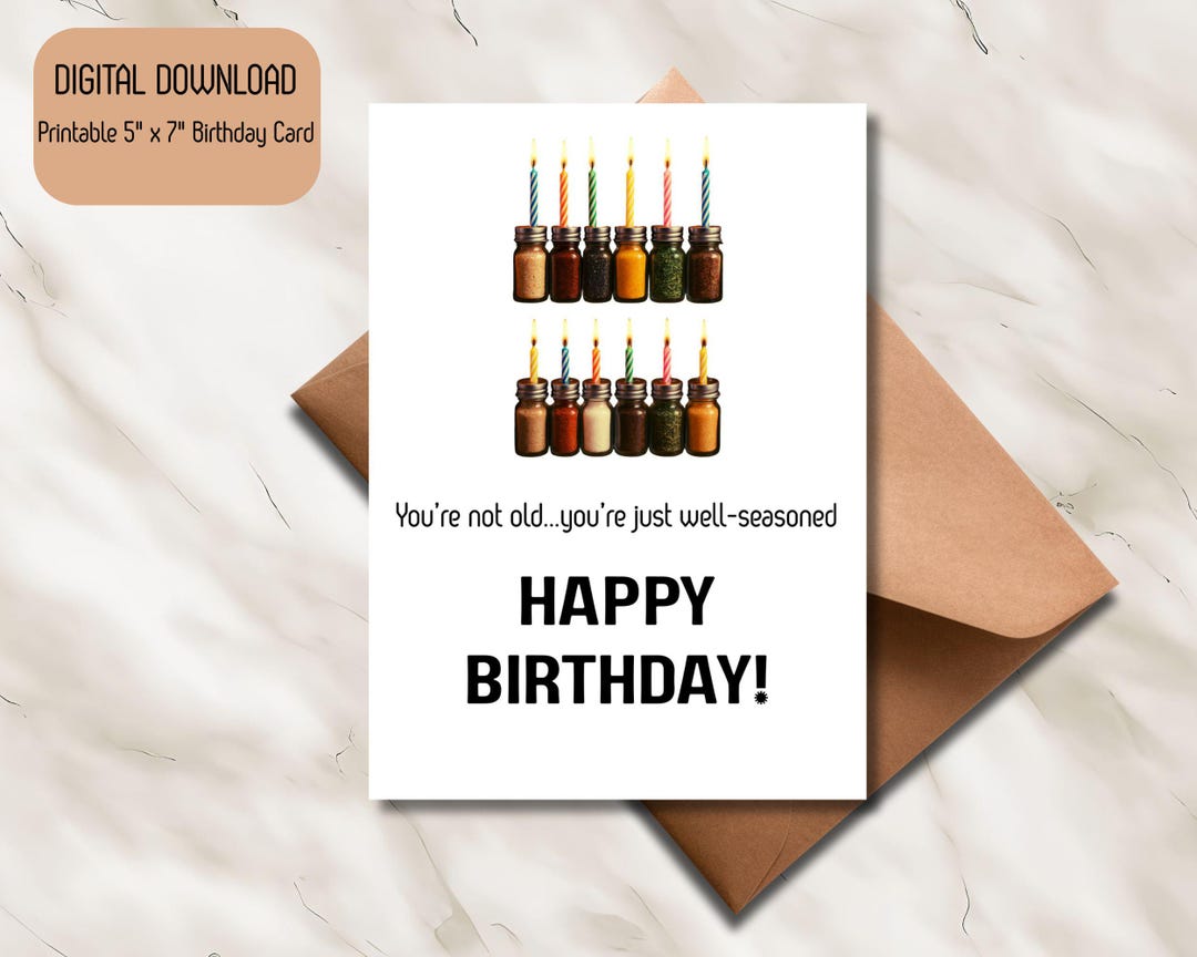 Funny Printable Birthday Card for the Spice Lover in Your Life, PDF ...