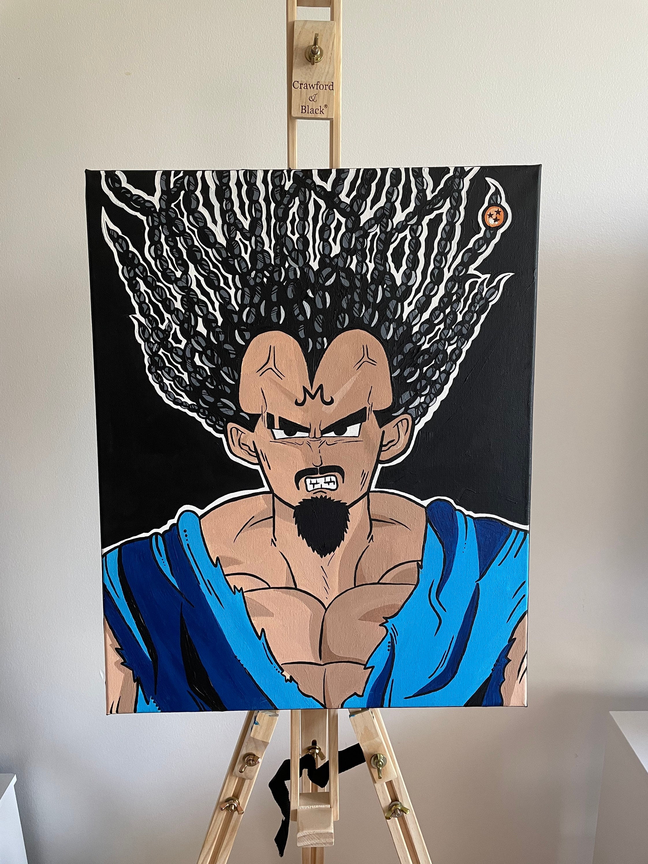 Custom DBZ Anime Character Acrylic Painting on Canvas - Etsy