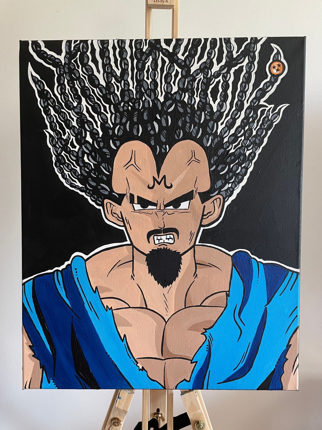 Custom DBZ Anime Character Acrylic Painting on Canvas - Etsy