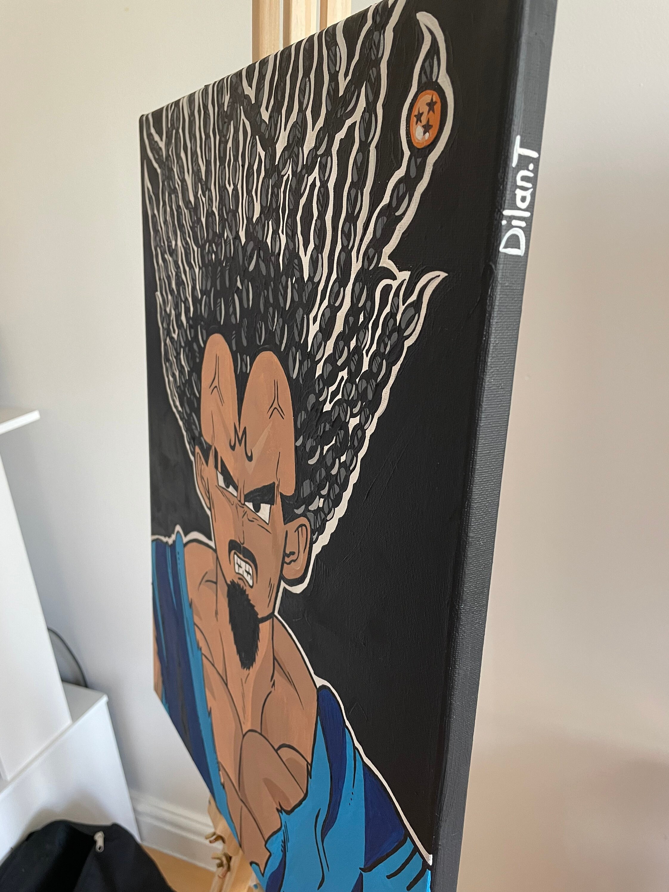 Custom DBZ Anime Character Acrylic Painting on Canvas - Etsy