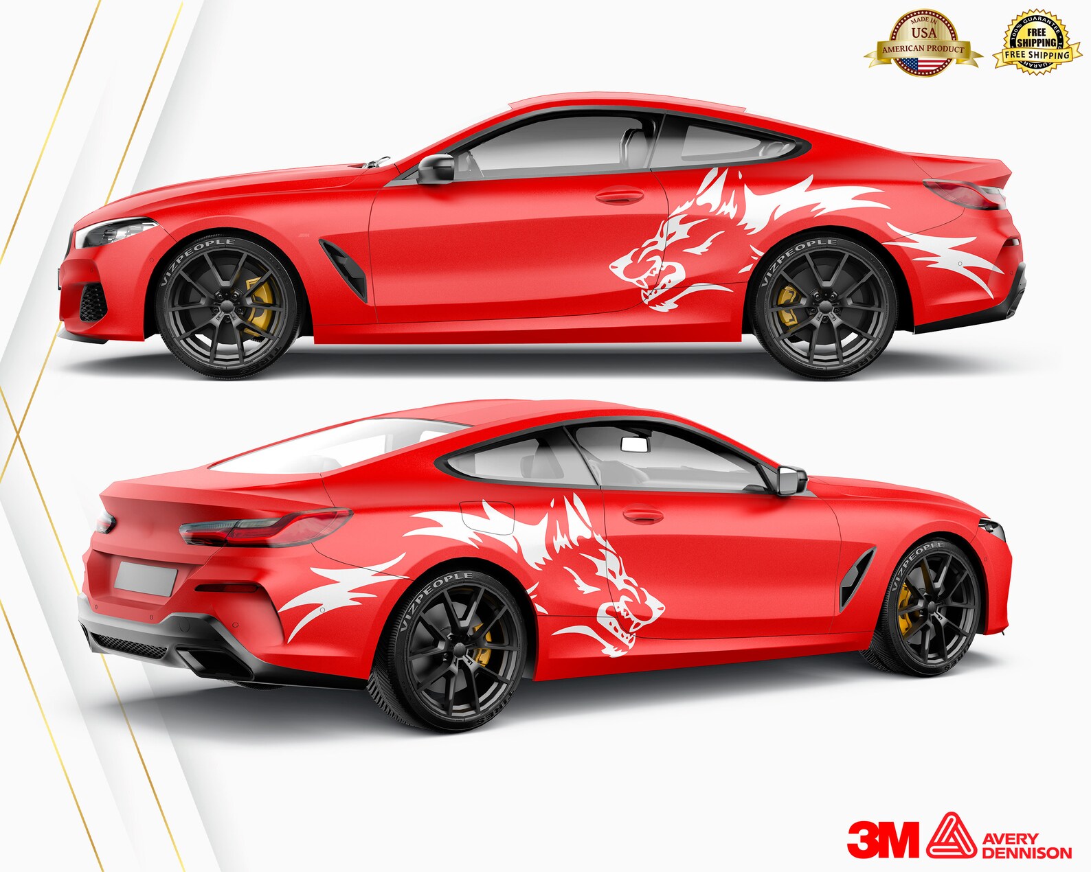 Coyote Wolf Side Graphic for Ford Mustang Ford Mustang Wolf - Etsy