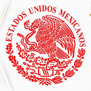 Coat of Arms of Mexico Decal Sticker Mexican Eagle Car Auto - Etsy