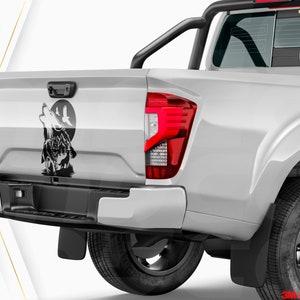 Howling Wolf Decal | Car and Window Decal, Wolf, Moon Trees and Stars ...