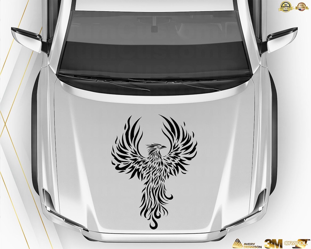 Phoenix Bird Hood Decal for Car or Truck | Large Firebird Vinyl Sticker ...