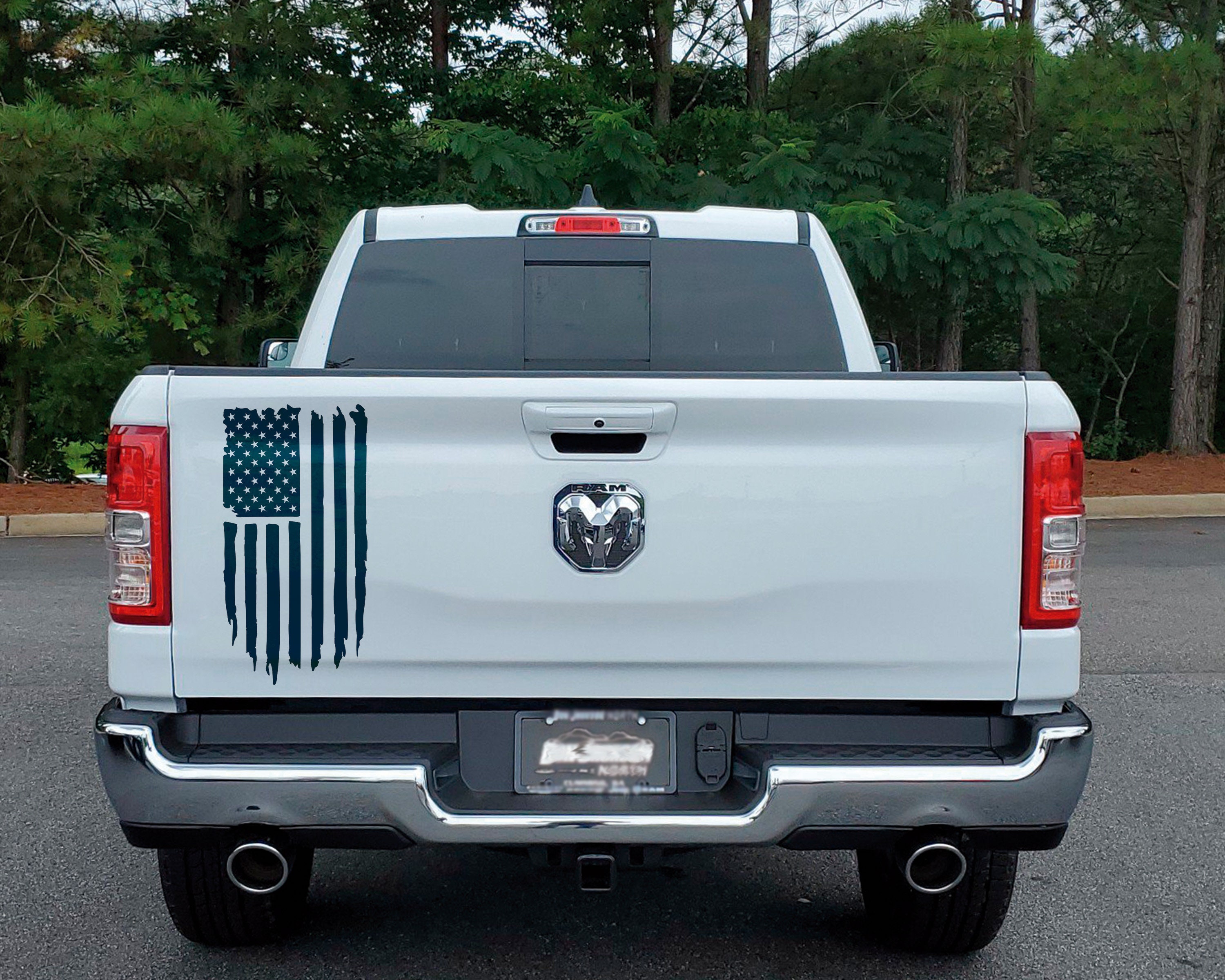 Distressed American Flag Tailgate Vinyl Decal Sticker for - Etsy