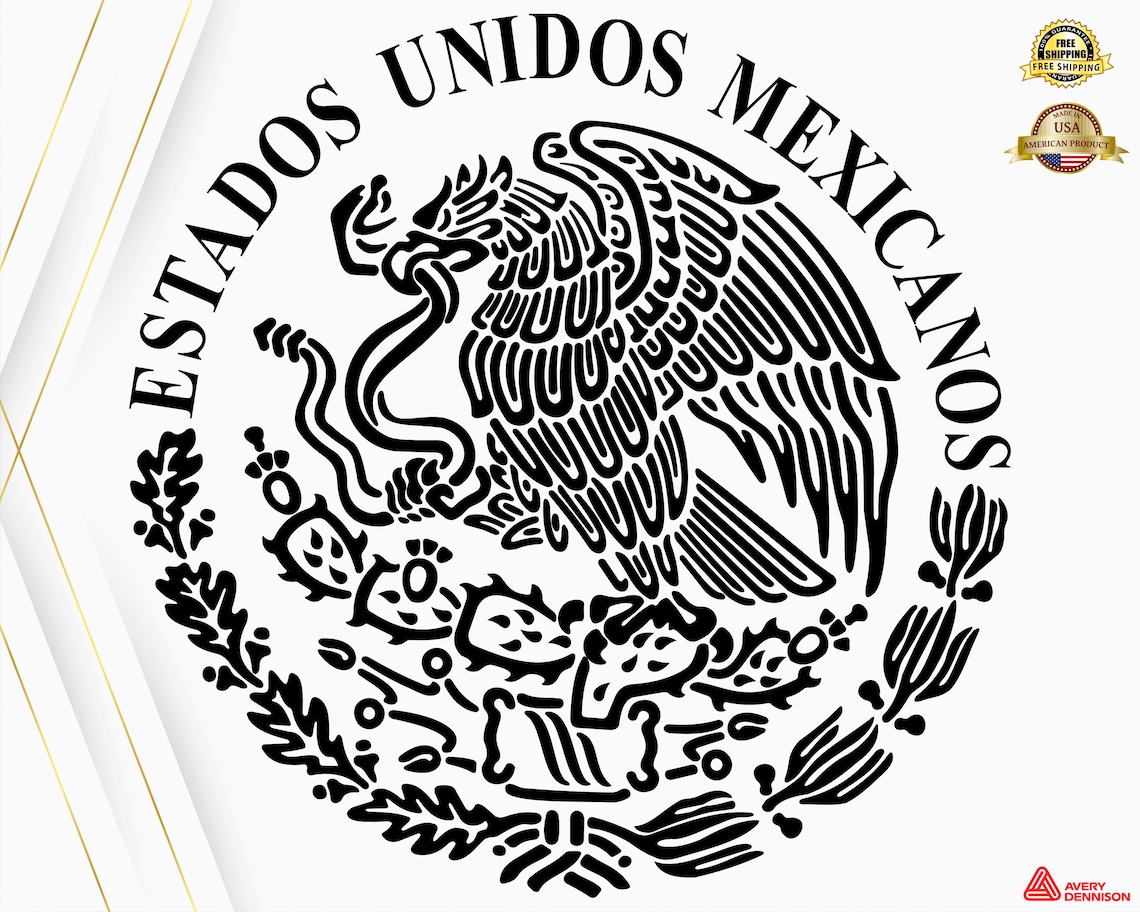 Coat of Arms of Mexico Decal Sticker Mexican Eagle Car Auto - Etsy