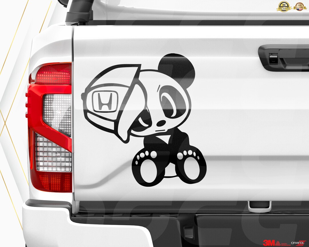 Honda Logo Panda Vinyl Decal for Honda Civic Acord - Etsy