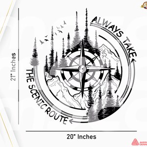 Always Take the Scenic Route Vinyl Decal | Car, Trucks USV Sticker ...