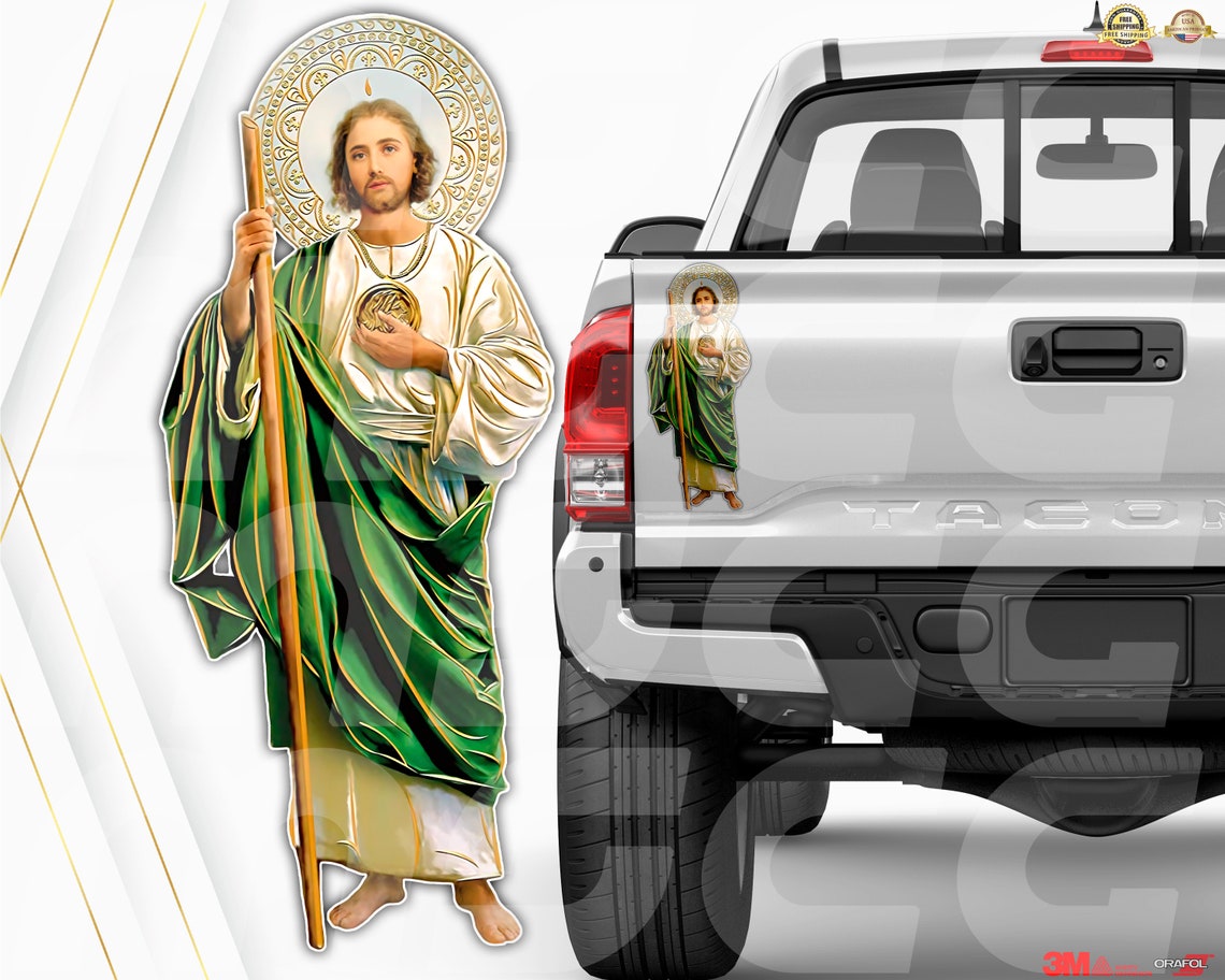 San Judas Tadeo Sticker Decal for Window Truck Cars SUV PC Laptop ...