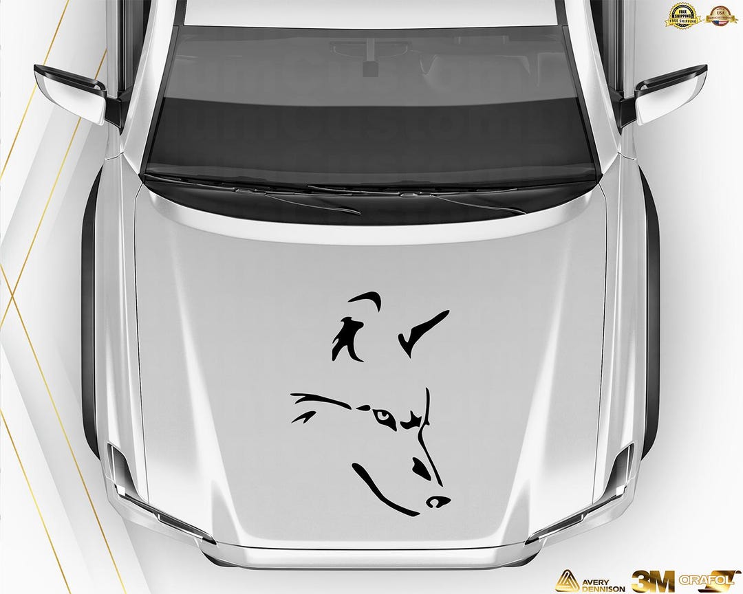 Wolf Head Decal for Car Windows, Trucks & Suvs – Minimalist Tribal Wolf ...